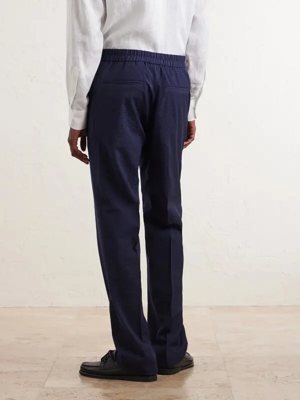 Paul Smith Straight-leg Wool-blend Seersucker Suit Trousers