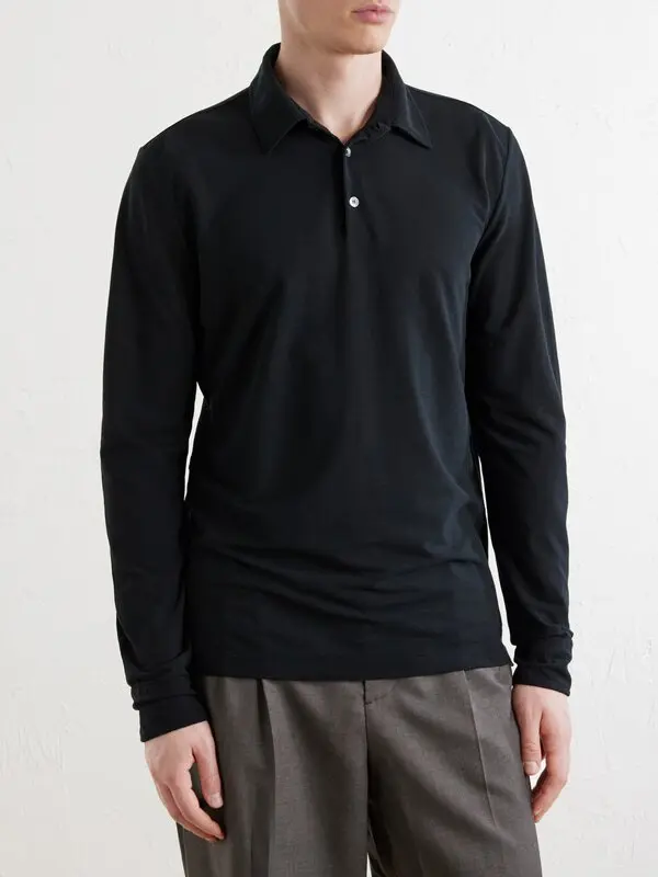 SLOWEAR Slim-fit Flexwool Polo Shirt
