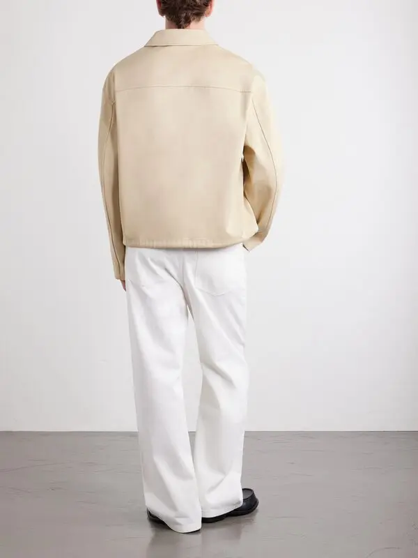 Loewe Cotton-twill Logo Embroidered Zip-up Jacket