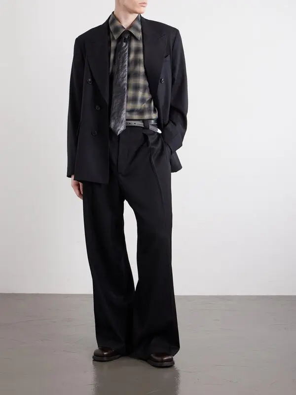 Our Legacy Checked Cotton And Wool-blend Shirt