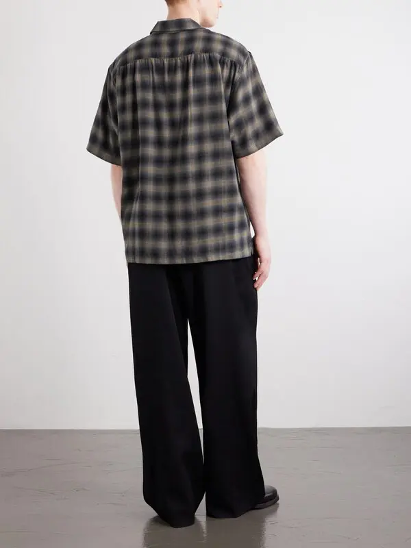 Our Legacy Checked Cotton And Wool-blend Shirt