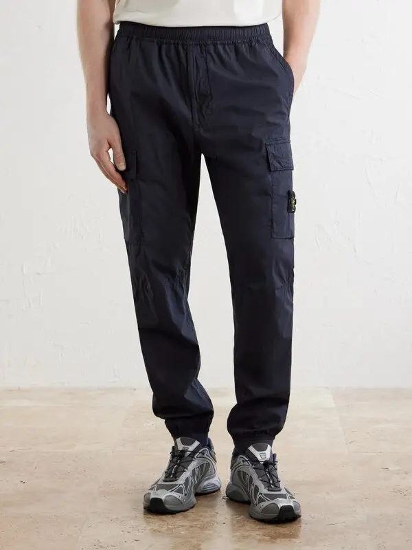 Stone Island Tapered Cotton-blend Cargo Trousers