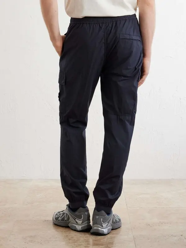 Stone Island Tapered Cotton-blend Trousers