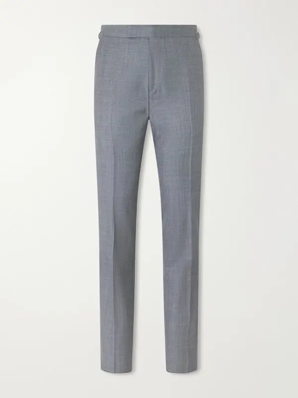 TOM FORD Shelton Straight-leg Wool-twill Suit Trousers - Gray