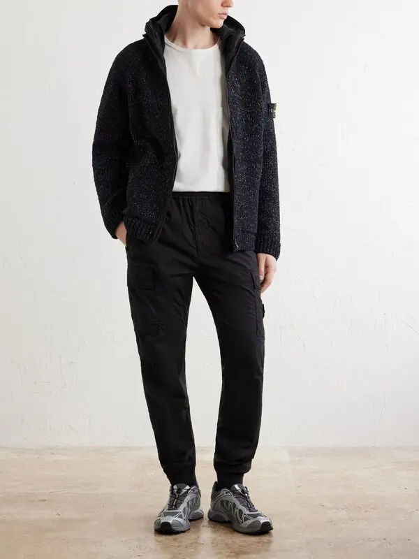 Stone Island Tapered Stretch Cotton-blend Cargo Trousers