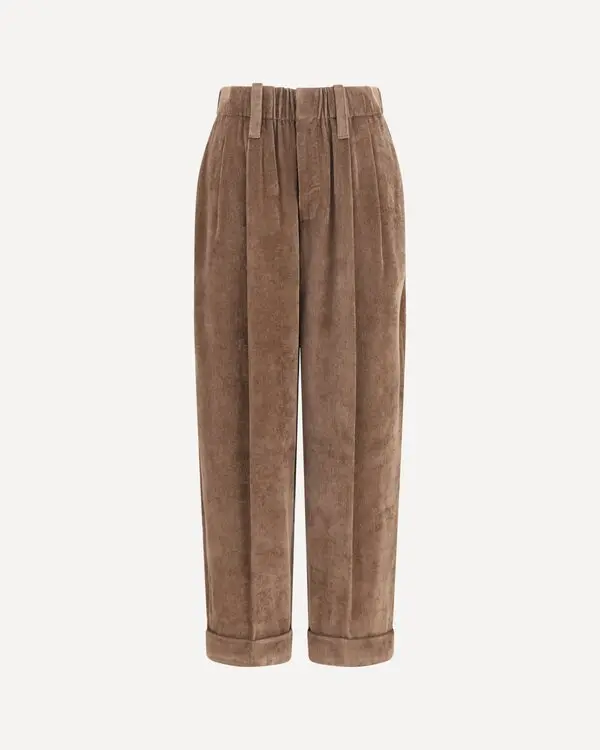 Brunello Cucinelli Elasticated Viscose And Cashmere Pants