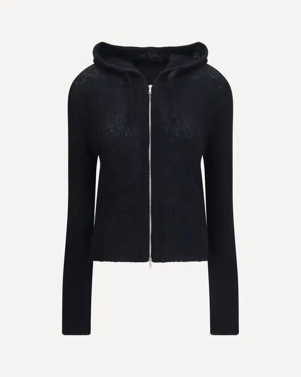 Our Legacy Alpaca-blend Zip-up Hoodie - Black