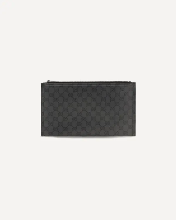Gucci Essence Classic Large Pouch In Gg Canvas