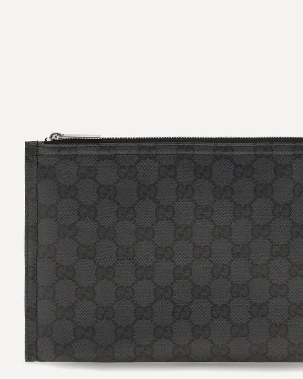 Gucci Essence Classic Large Pouch In Gg Canvas