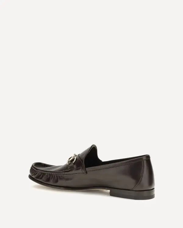 Gucci Lugano Leather Loafers - Brown