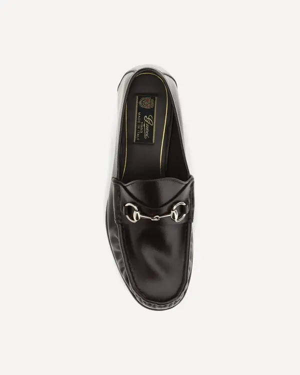 Gucci Lugano Leather Loafers - Brown