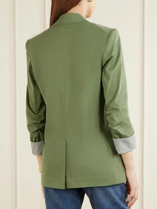 Veronica Beard Mcallin Dickey Cotton-blend Poplin Blazer