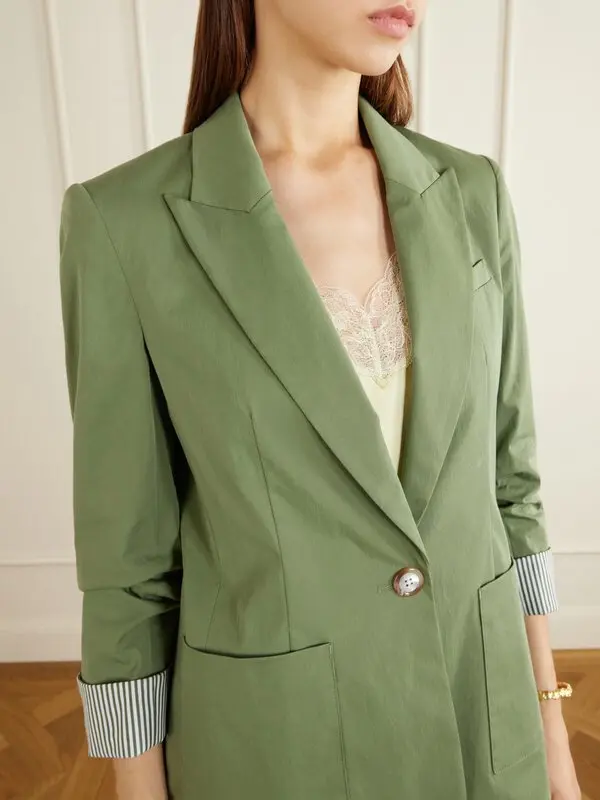 Veronica Beard Mcallin Dickey Cotton-blend Poplin Blazer