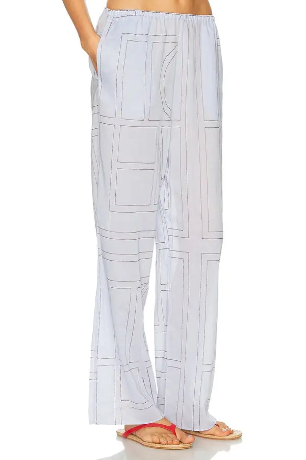 TOTEME Monogram Cotton Blend Pj Pant