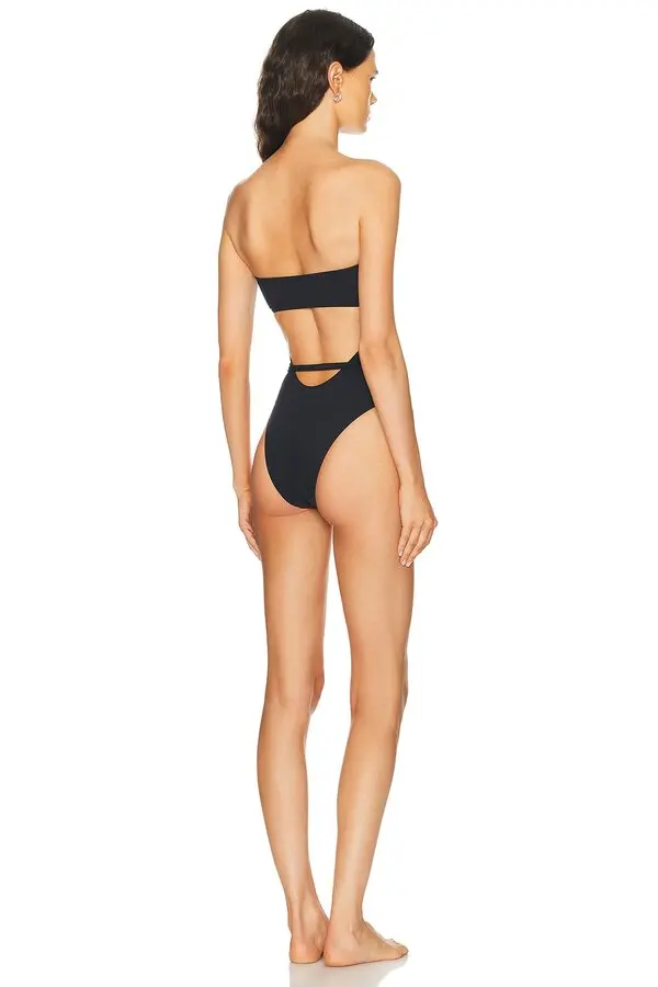 TROPIC OF C Strapless One-piece Swimsuit With Removable Waist Tie