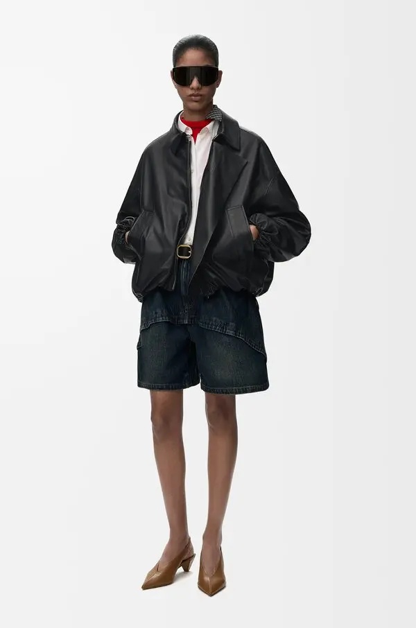 Loewe Jacket In Nappa Leather Skin - Black