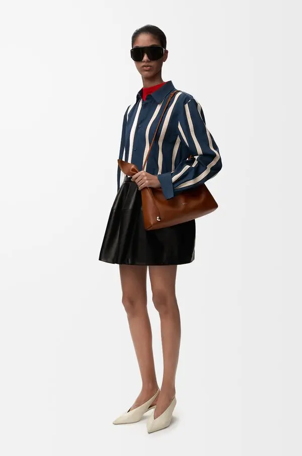 Loewe Striped Patchwork Cotton Poplin Shirt - Multicolor