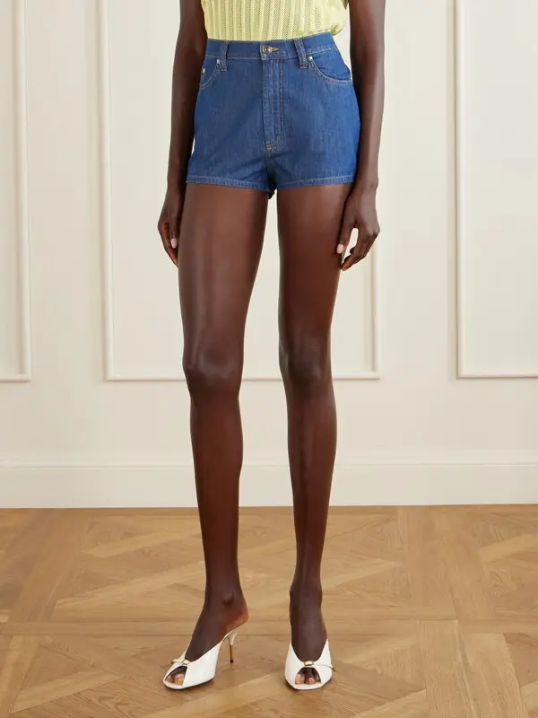Versace High-rise Denim Shorts