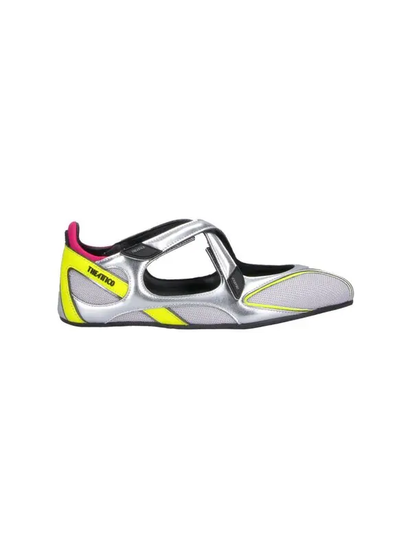 Attico Ballet Flats "floor 01 - Silver