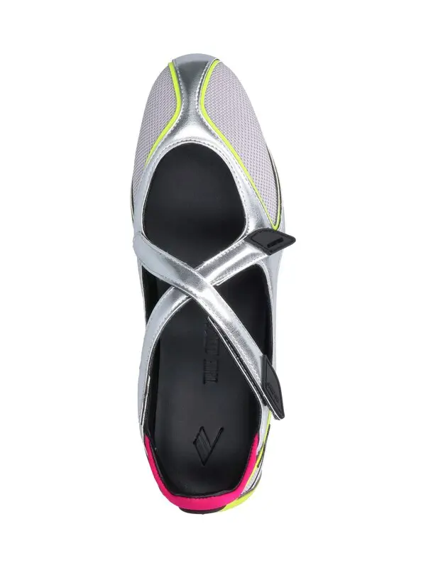 Attico Ballet Flats "floor 01 - Silver