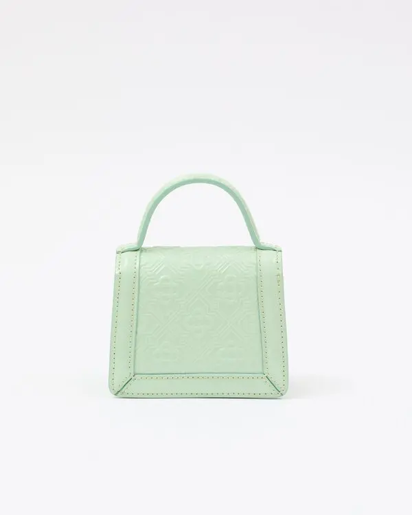 Casablanca Mint Monogram Embossed Micro Jeanne Bag By