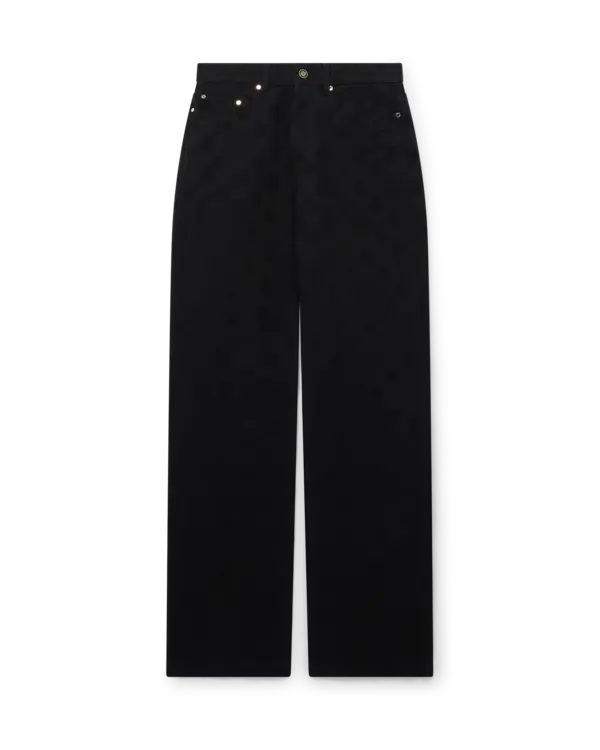 Casablanca Denim Monogram Straight Leg Jeans - Multicolor