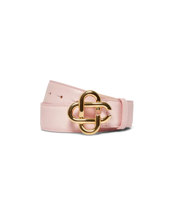 Casablanca Monogram Pink Gold Belt - Multicolor