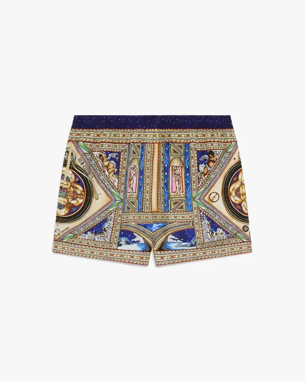 Casablanca Take Me To Church Silk Shorts - Multicolor