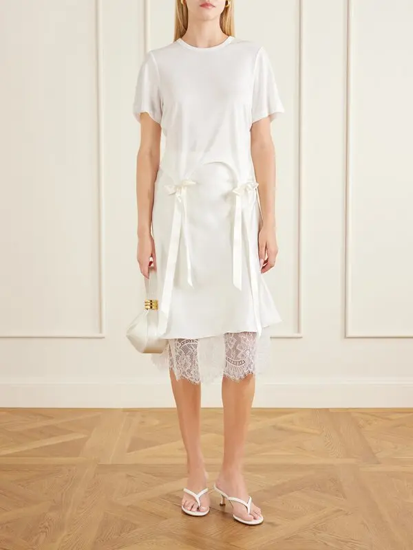 Simone Rocha Bow Detailed Jersey T-shirt