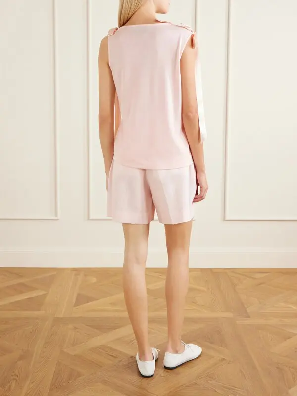 Simone Rocha Bow-trimmed Jersey Tank
