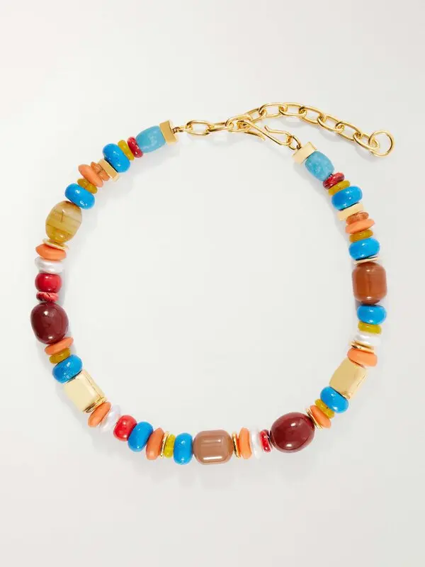 LIZZIE FORTUNATO Souvenir Gold-plated -stone Beaded Necklace - Multi