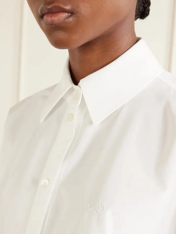 Loewe Logo-embroidered Cotton-poplin Shirt