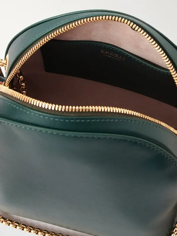 Erdem Flora Leather Shoulder Bag - Green