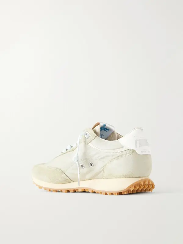 GOLDEN GOOSE Running Marathon Suede-trimmed Shell Sneakers