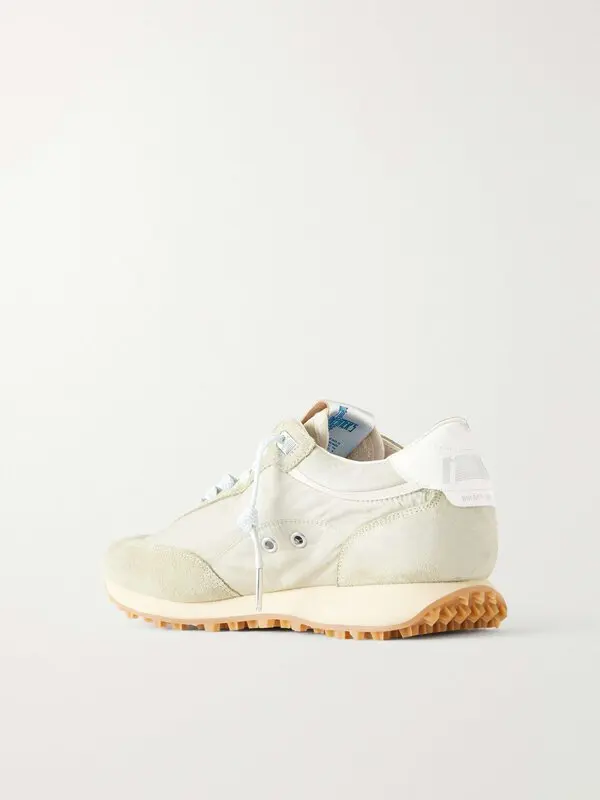 GOLDEN GOOSE Running Marathon Suede-trimmed Shell Sneakers