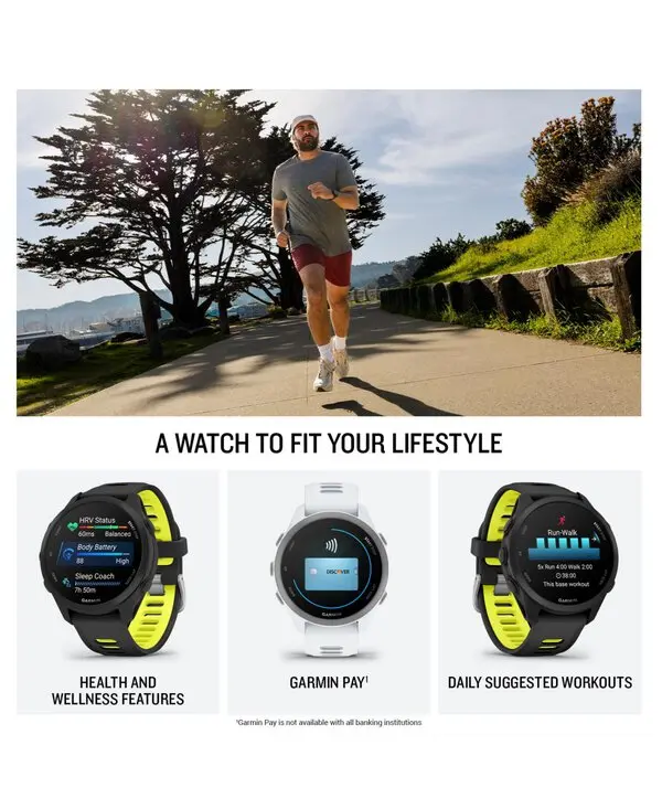 GARMIN Forerunner 170 Music 43mm Smartwatch - Red Pink --
