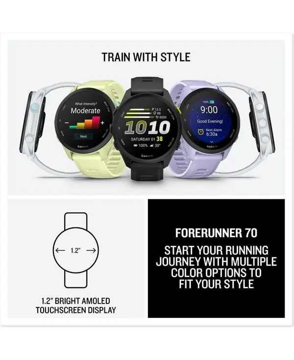 GARMIN Forerunner 70 43mm Smartwatch - White --