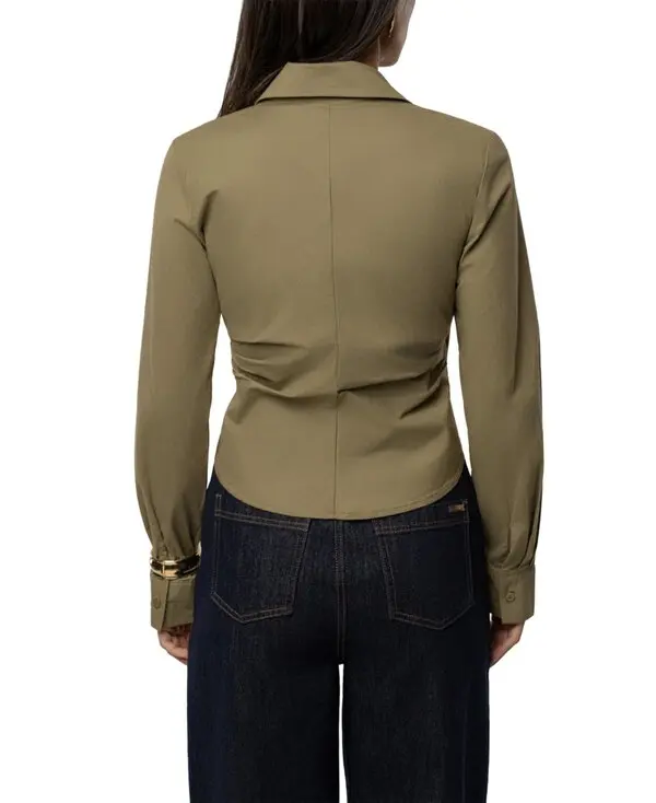 JLUXLABEL Asymmetrical Button-up Blouse