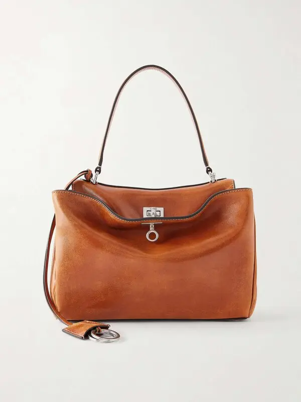 Balenciaga Rodeo Mini Leather Shoulder Bag - Brown