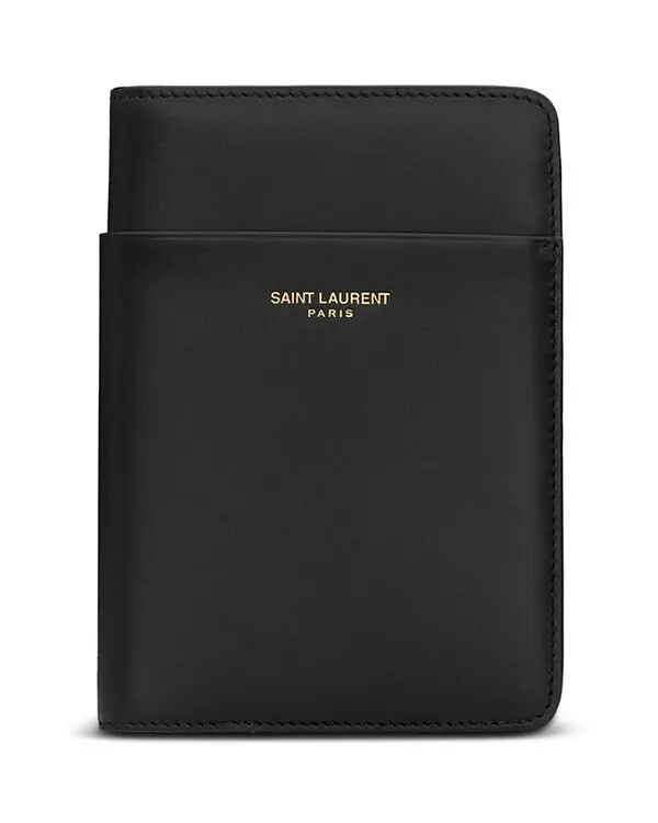 Saint Laurent Paris Passport Case - Black