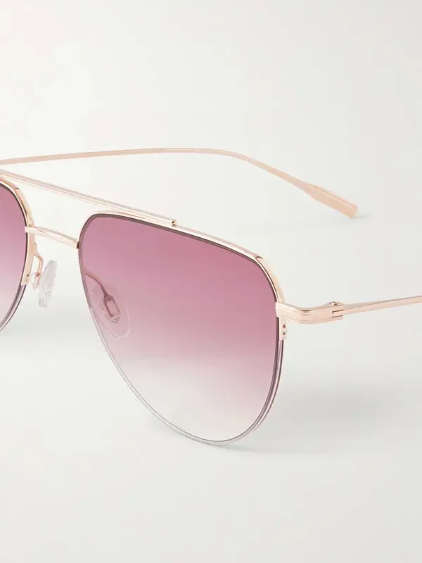Barton Perreira Mcnair Aviator-style Metal Sunglasses