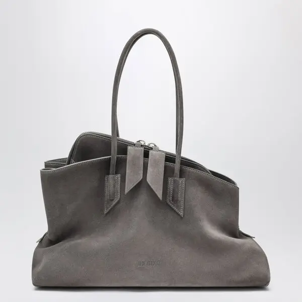 Attico La Passeggiata Medium Suede Bag - Grey
