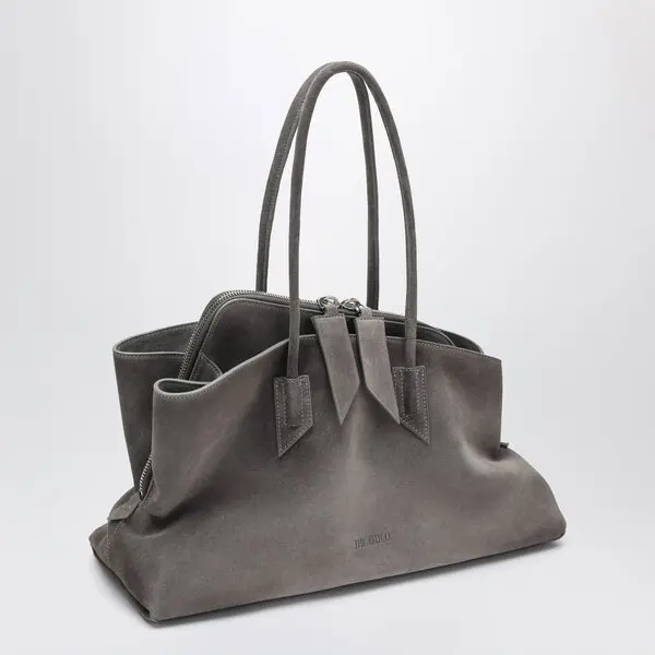 Attico La Passeggiata Medium Suede Bag - Grey