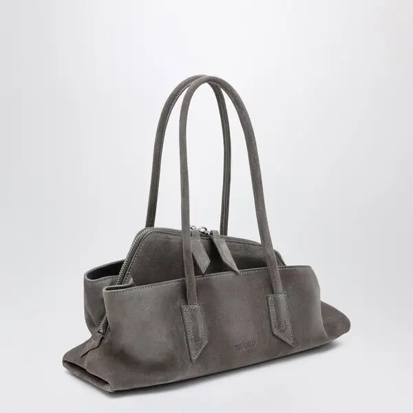 Attico La Passeggiata Small Suede Bag - Grey