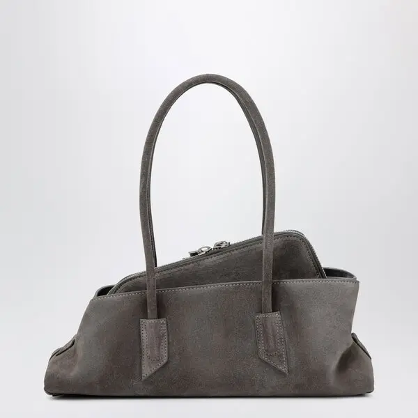 Attico La Passeggiata Small Suede Bag - Grey