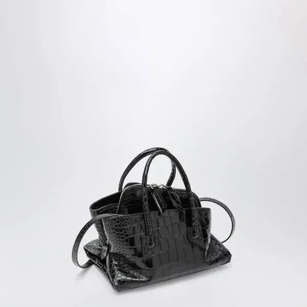 Attico La Passeggiata Mini Crocodile-effect Leather Bag
