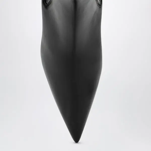 Attico Cheope Wedge-heel Ankle Boots In Calfskin - Black