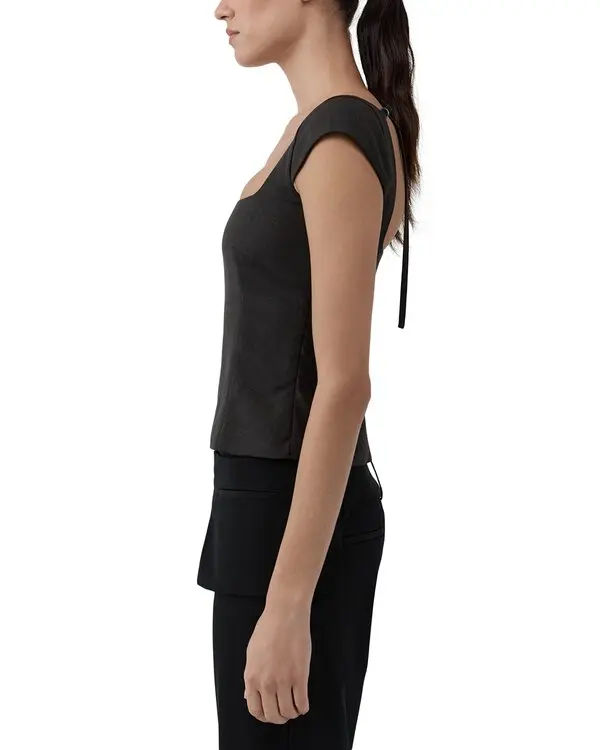 ST. AGNI Wool Blend Cap Sleeve Top