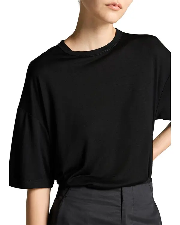 Vince Relaxed Crewneck Top - Black