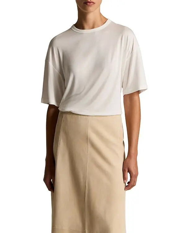 Vince Relaxed Crewneck Top - Ivory